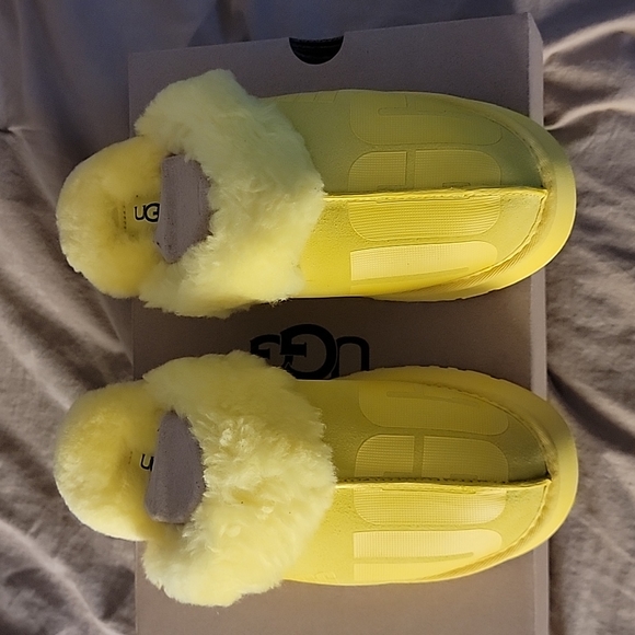 UGG | Shoes | Brand New Yellow Ugg Slides To Small | Poshmark